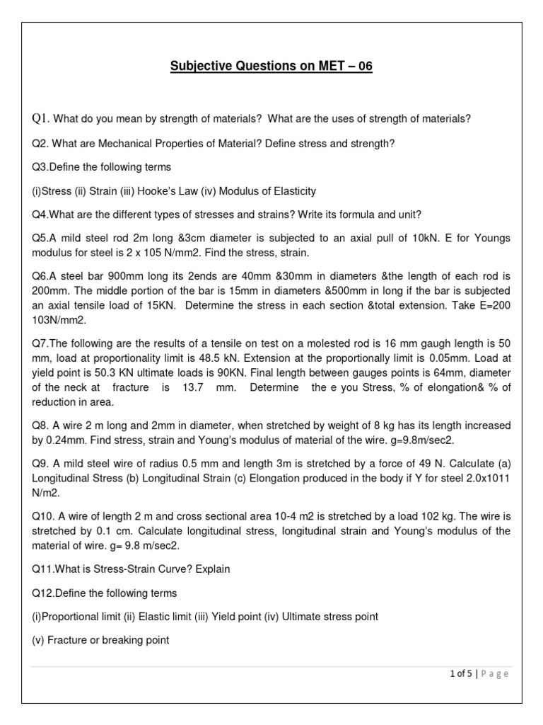 1616403830254-Subjective Questions On Strength of Material MET - 06 ...