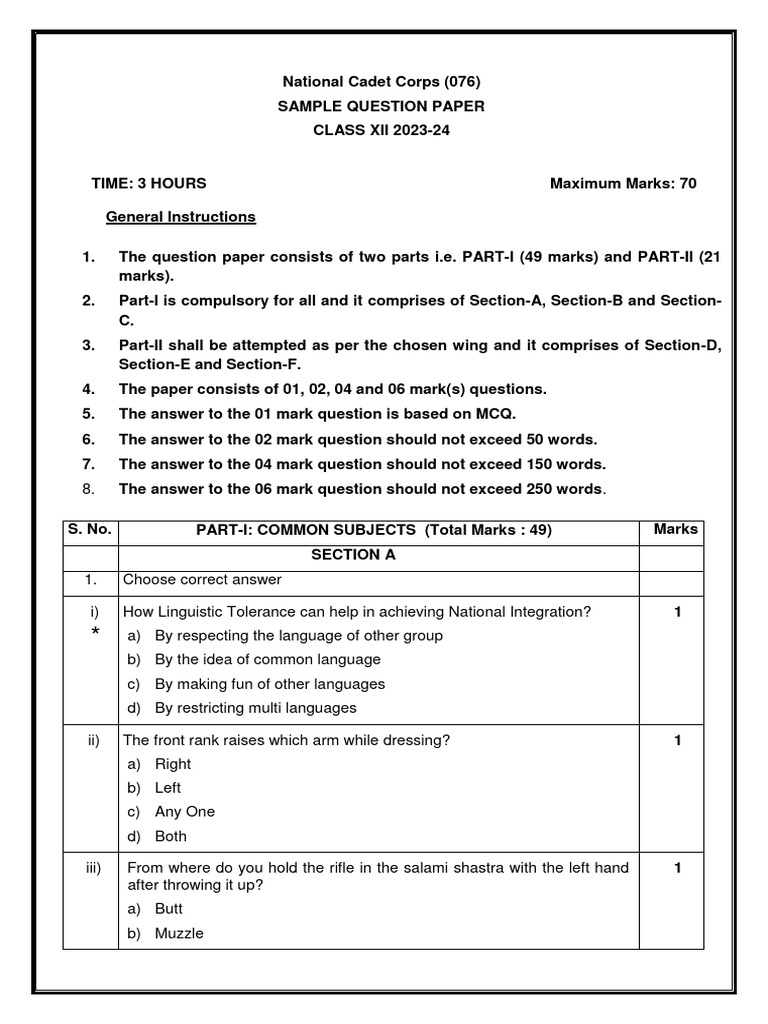 NCC SQP | PDF | Combustion | Navies