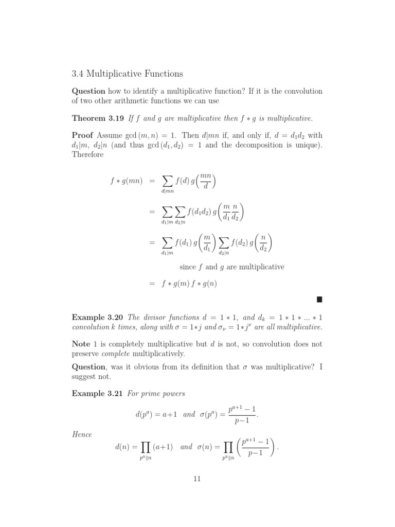 Notes 3b 2018 19 Arithmetic Functions Pdf Prime Number Elementary