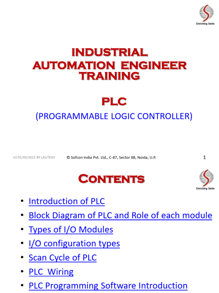 PLC Training | PDF | Programmable Logic Controller | Microcontroller