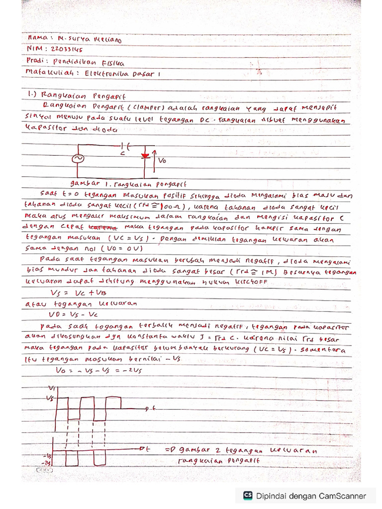 Muhammad Surya Meliano - Ringkasan Topik 12 Elektronika Dasar 1 | PDF