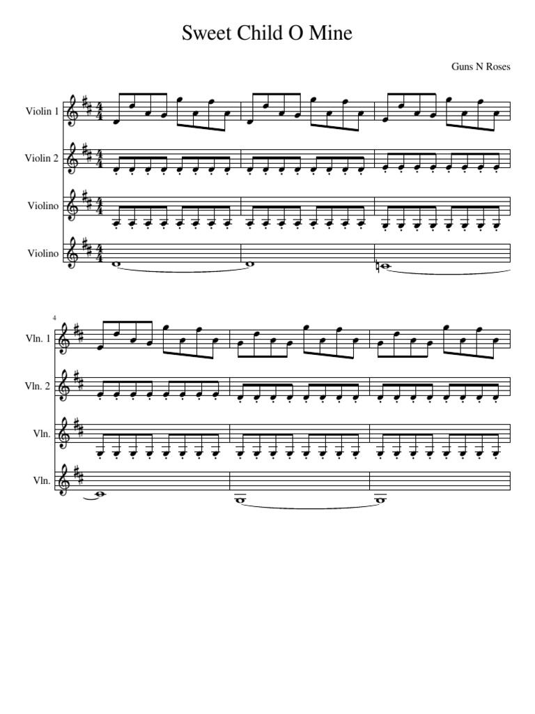 Sweet Child O Mine Guns N Roses-Partitura e Partes | PDF