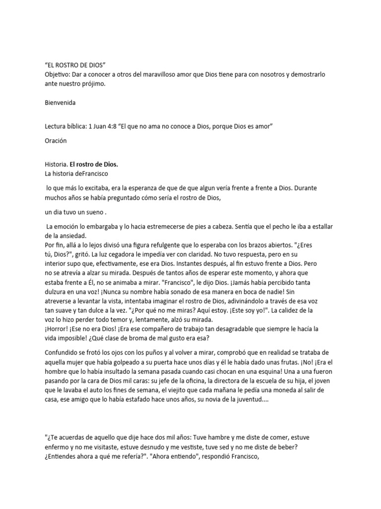 El Rostro de Dios | PDF | Amor | Creencia religiosa y doctrina