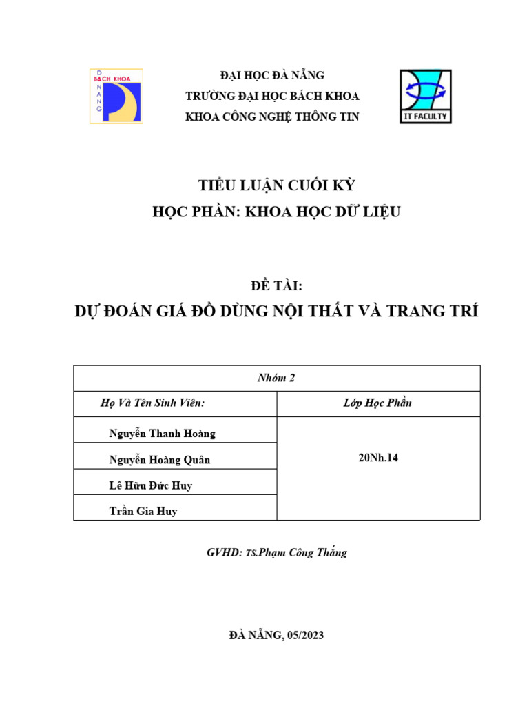 KHDL TieuLuan-1 | PDF
