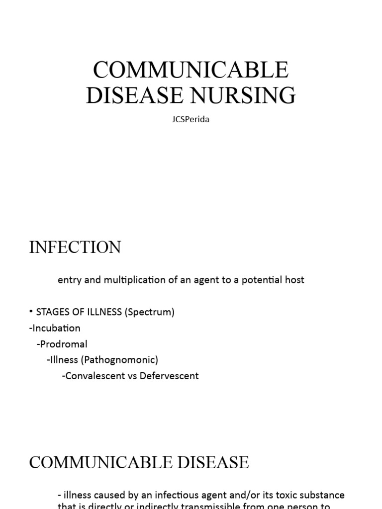 Communicable Disease Nursing Guide | PDF | Influenza | Pneumonia