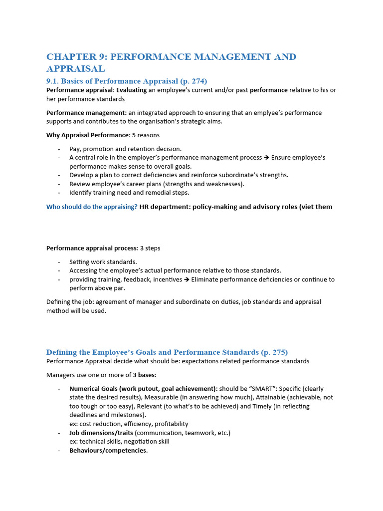 Chapter 9 | PDF | Performance Appraisal | Human Resources