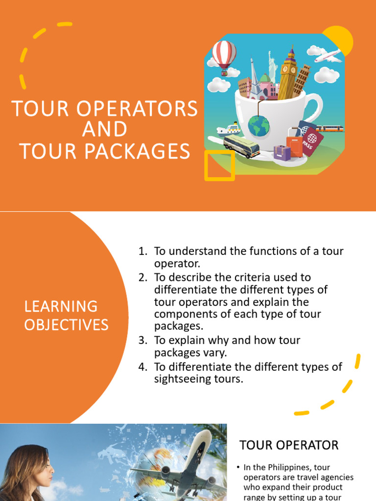 Week 9 - TOUR OPERATORS AND TOUR PACKAGES | PDF | Tourism | Meal
