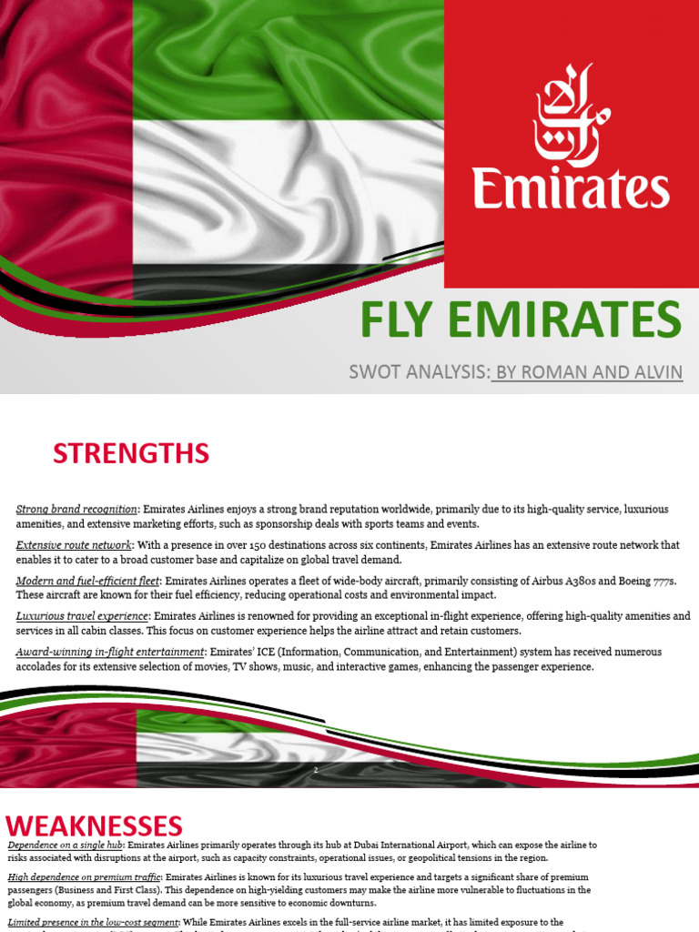 Emirates Swot Analysis | PDF | Emirates (Airline) | Airlines