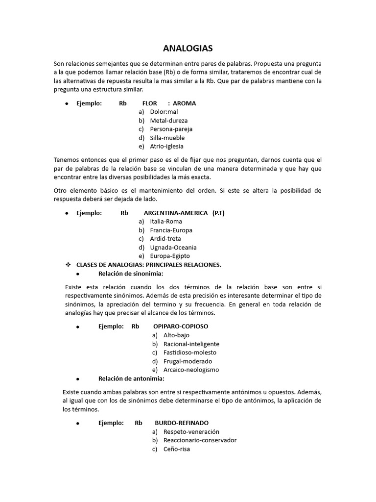 Analogias 2023 (26-08-23) | PDF | Analogía