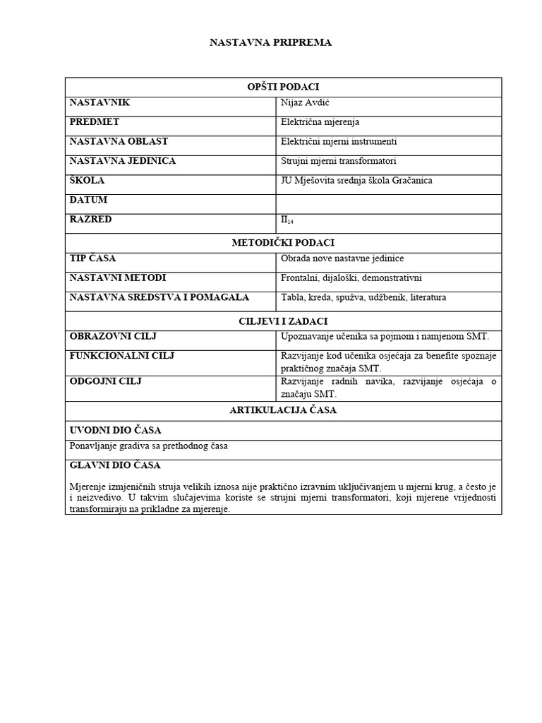 Čas - Strujni Mjerni Transformatori | PDF
