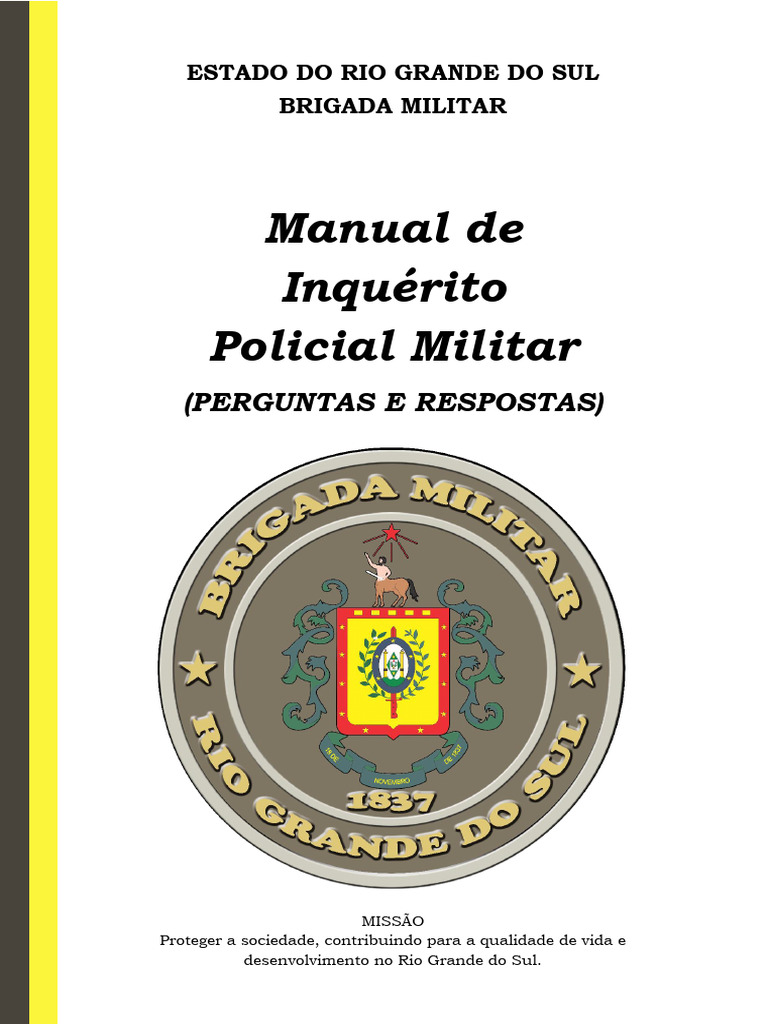 Manual de Inquérito Policial Militar | PDF | Polícia | Polícia militar