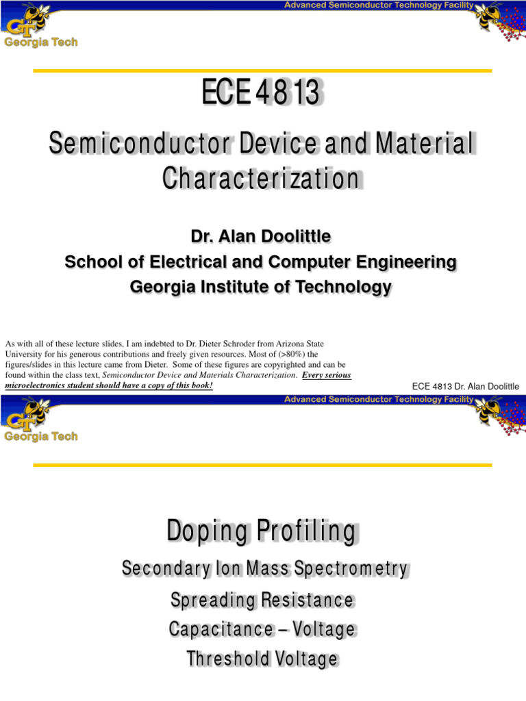 Slides Doping Profile | PDF | Mosfet | Mass Spectrometry