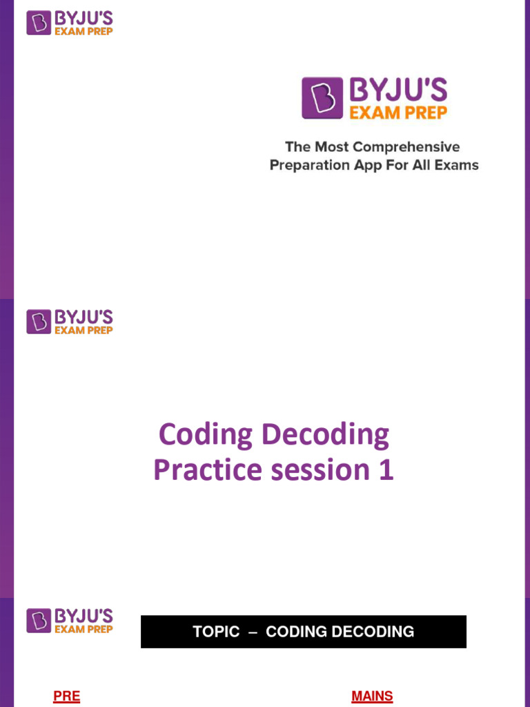 Coding Decoding Practice Session 1 1 | PDF | Human Communication ...