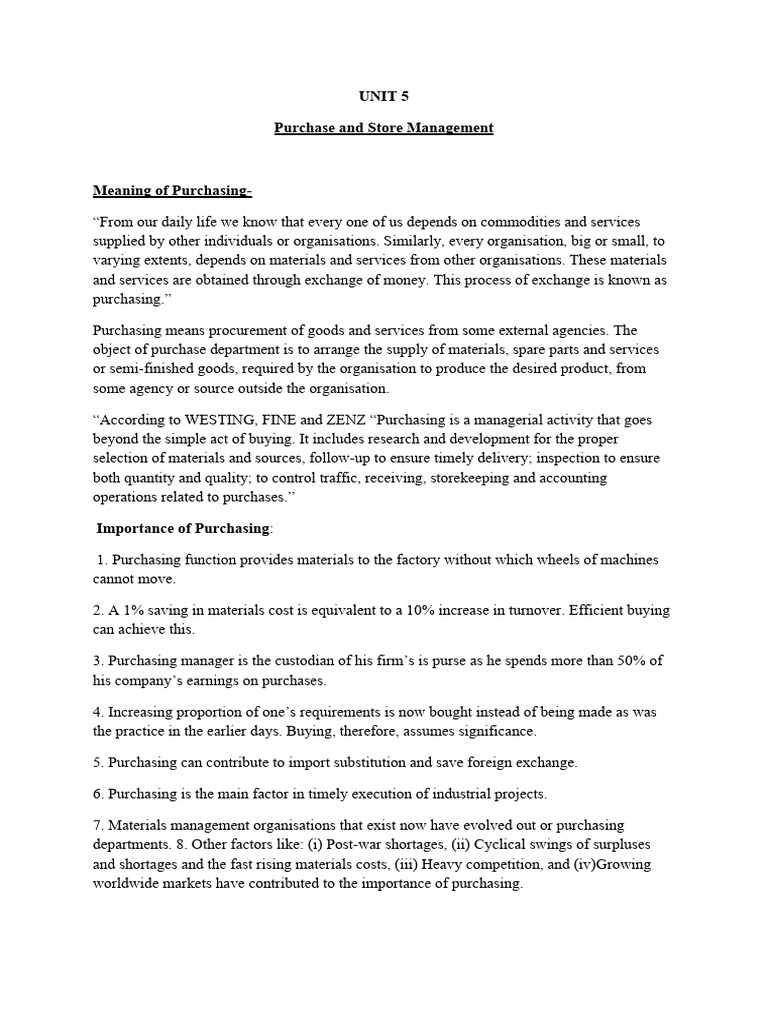 UNIT 5-Pom | PDF | Procurement | Prices