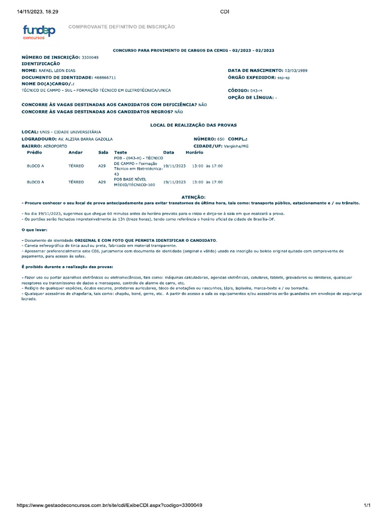 Concurso Cemig | PDF