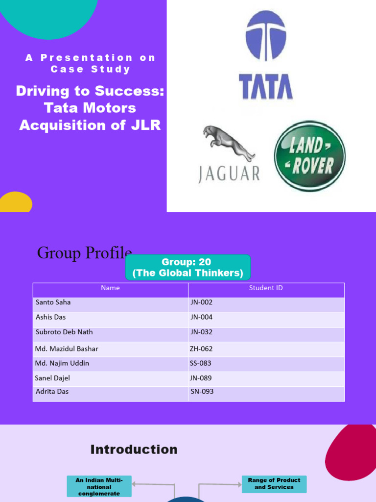 Group 20 Tata Group | PDF | Motor Vehicle | Motor Vehicle Manufacturers