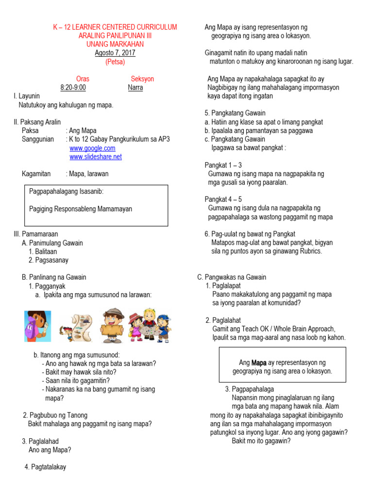 LP in AP 3 (Mapa at Bahagi Nito) | PDF