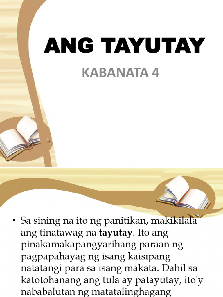 Lesson Panulaan PPT 9 10 Hcc2023 Tayutay | PDF