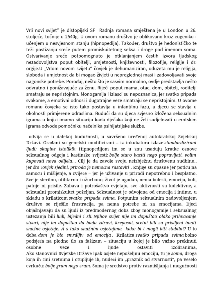 Vrli Novi Svijet | PDF