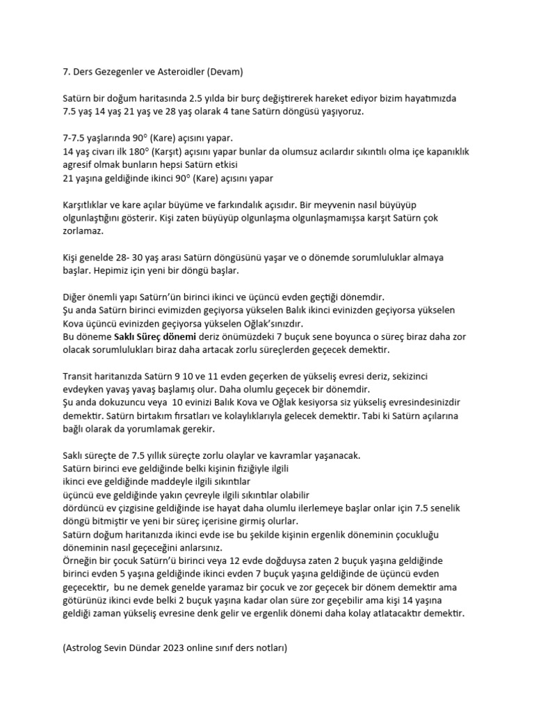 Ders Online Sinif Ders Notlari | PDF