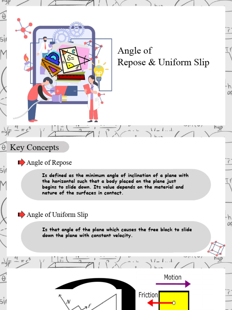 Angle Of Repose And Uniform Slip Pdf Force Friction