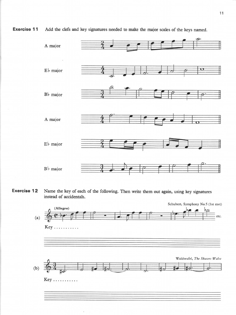 Major Scales Exercise 12 | PDF