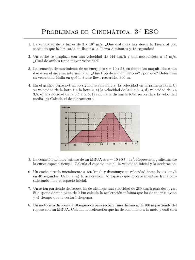 Mru Mrua 3eso | PDF | Velocidad | Aceleración