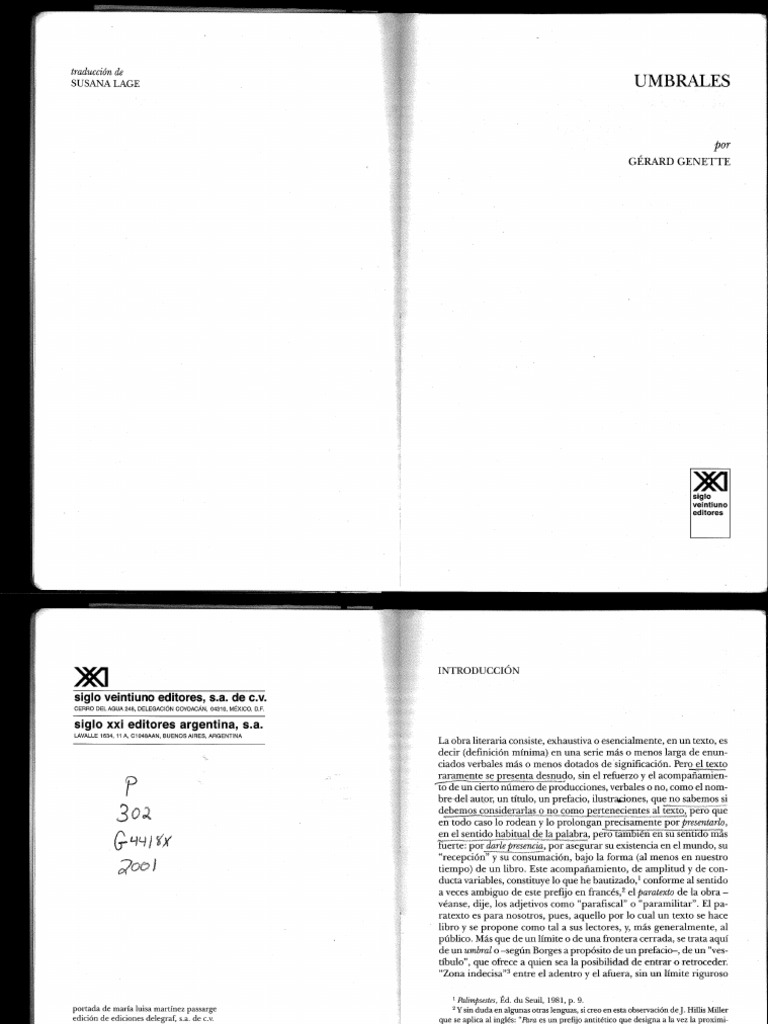 Genette - Umbrales | PDF