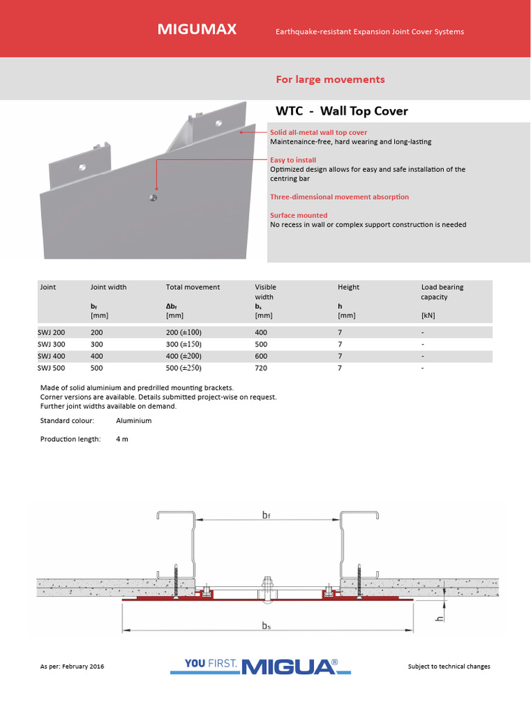 Wtc Technical Data Sheet Pdf
