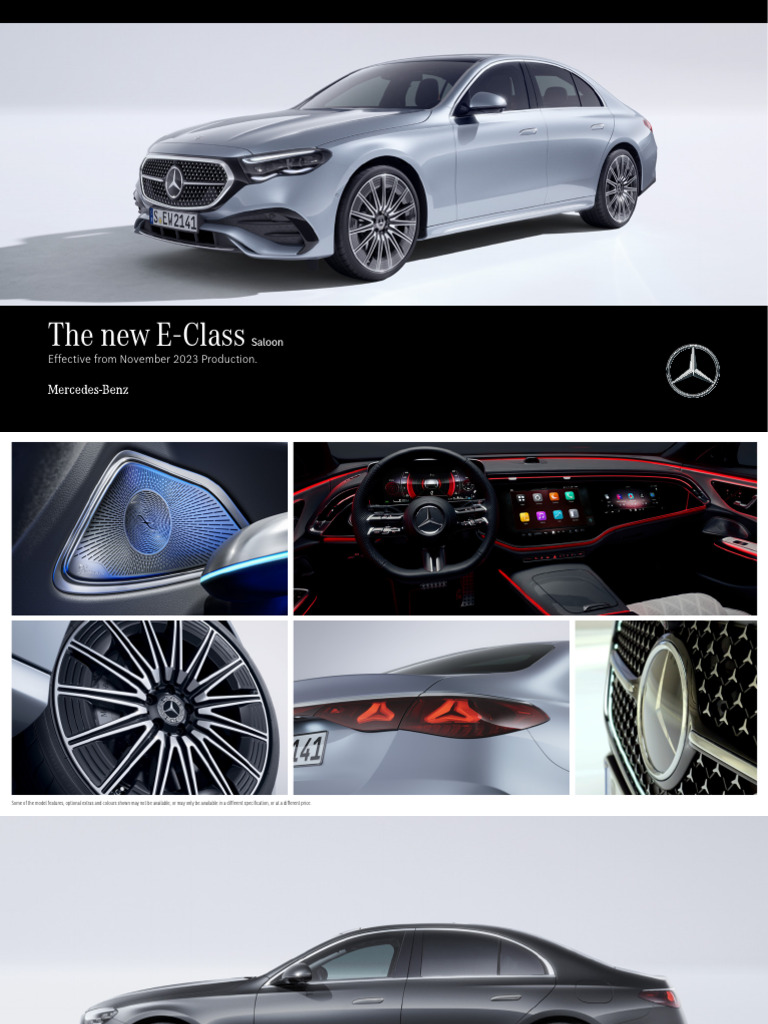 Mercedes E-Class Saloon Features | PDF | Plug In Hybrid | Hybrid ...