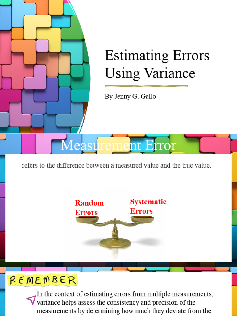 Estimating Errors Using Variance in Physics | PDF | Variance | Errors ... Estimating Errors Using Variance in Physics | PDF | Variance | Errors ...