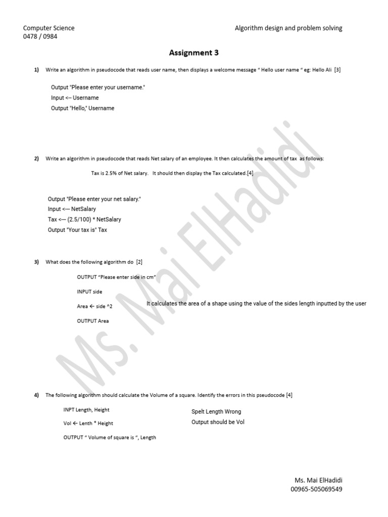 Kami Export - Adam - Algorithms - Assignment3 | PDF | Algorithms | Computer Engineering
