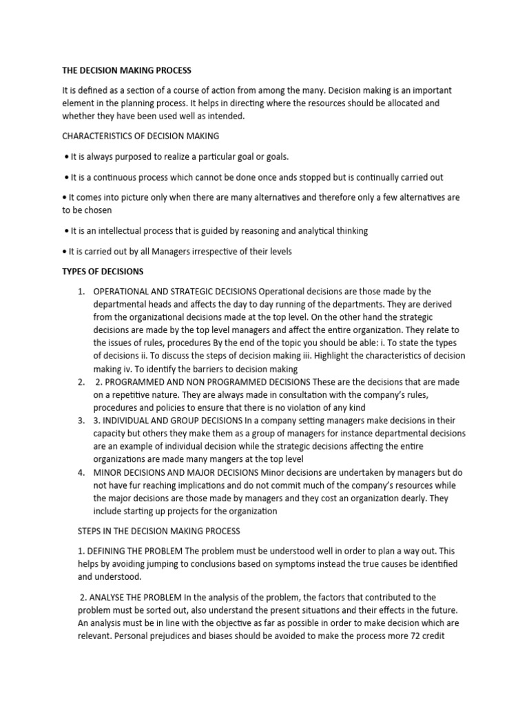 Decison Making | Download Free PDF | Decision Making | Creativity