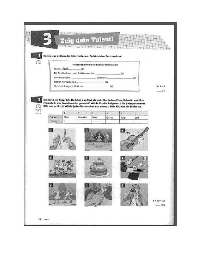 Klasse A2! Test 3 | PDF
