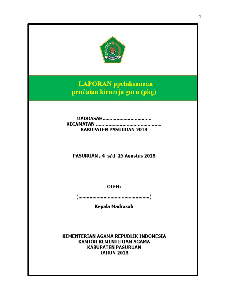 Laporan PKG Oleh Kamad | PDF