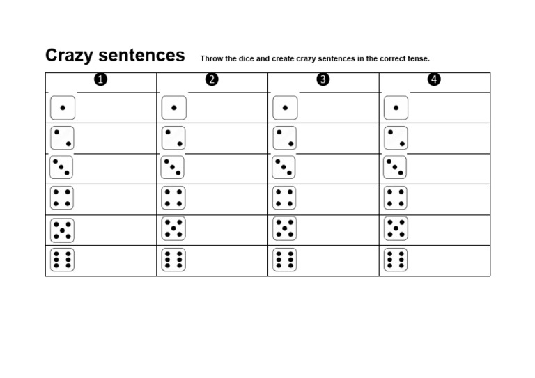 Crazy Sentences - Template | PDF