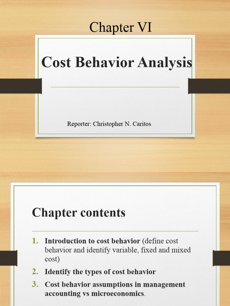 Cost Behavior Analysis | PDF | Cost | Microeconomics