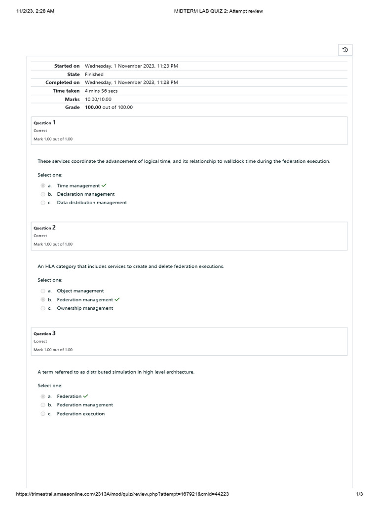 MIDTERM LAB QUIZ 2_ Attempt review | PDF | Computer Architecture | Software Design