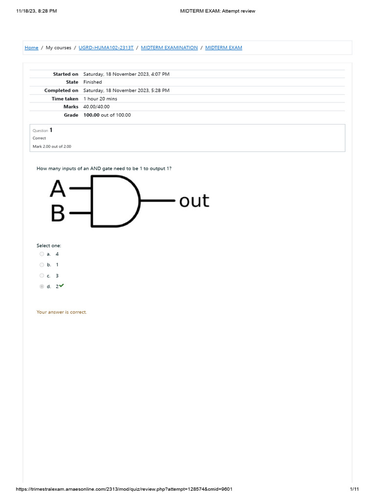 MIDTERM EXAM - Attempt Review | PDF | Mathematical Logic | Electrical ... MIDTERM EXAM - Attempt Review | PDF | Mathematical Logic | Electrical ...