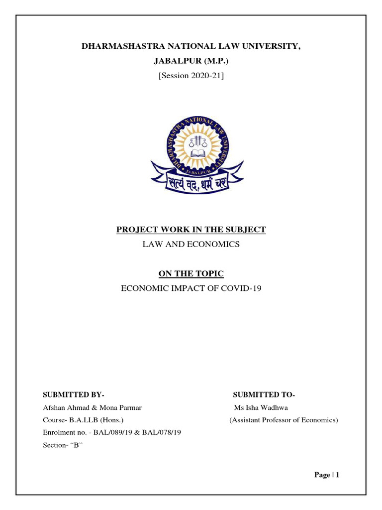 Law and Economics Project | PDF | Taxes | Textiles
