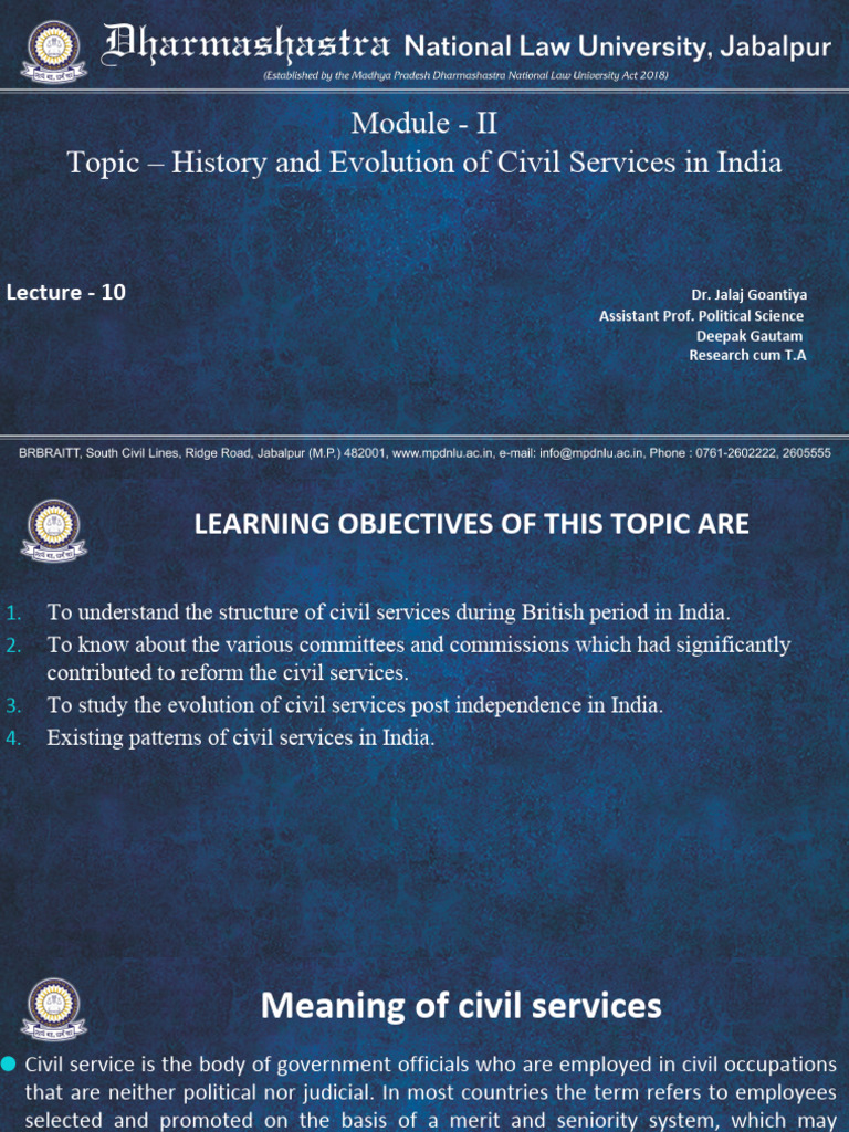 Lecture 10 PPT Pol Scince | PDF | Civil Service | Government