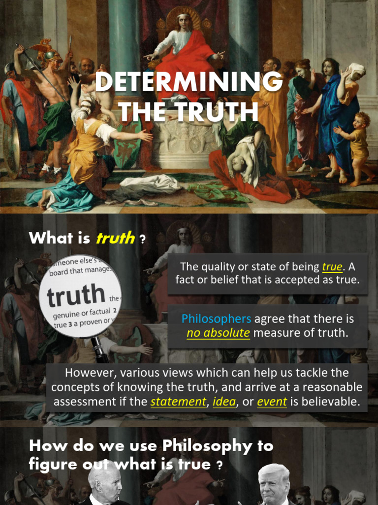 Lesson 3. DETERMINING THE TRUTH-1 | PDF | Truth | Knowledge