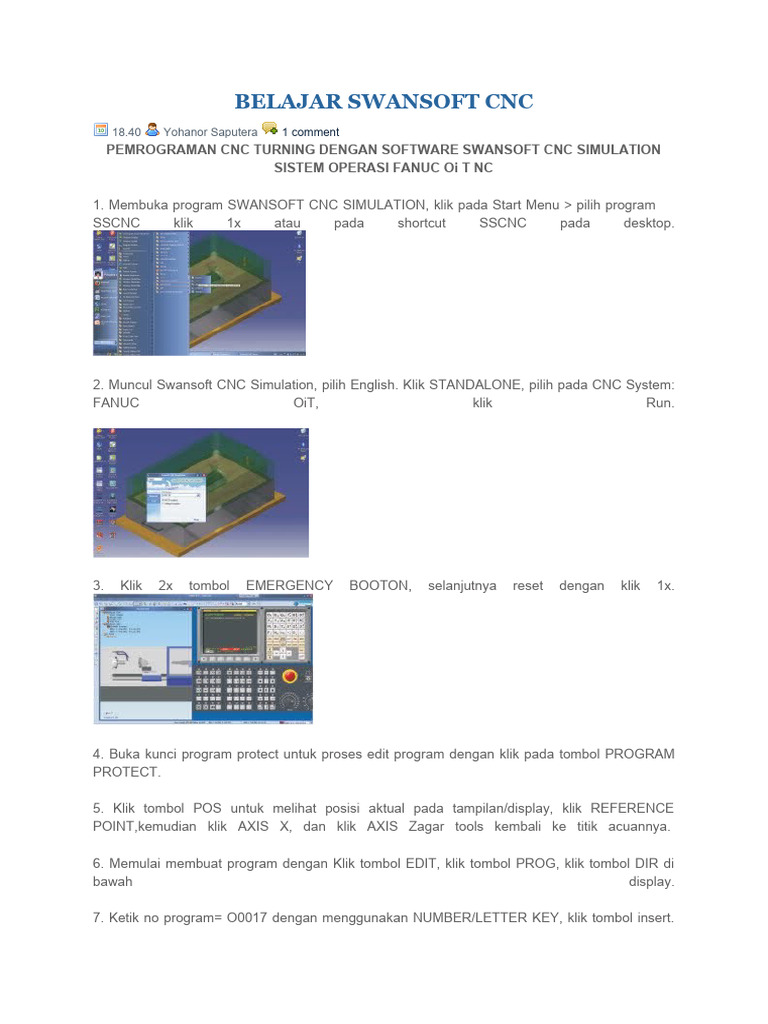 Belajar Swansoft CNC | PDF