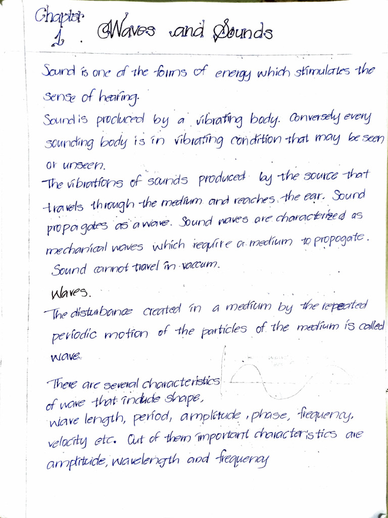 1.waves and Sound Chapter-1 C-18 2nd Sem Physics | PDF | Physical Quantities | Physical Phenomena
