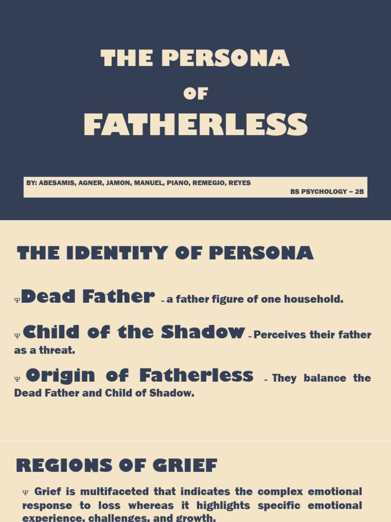 The Persona of Fatherless-2 | PDF | Grief | Psychotherapy
