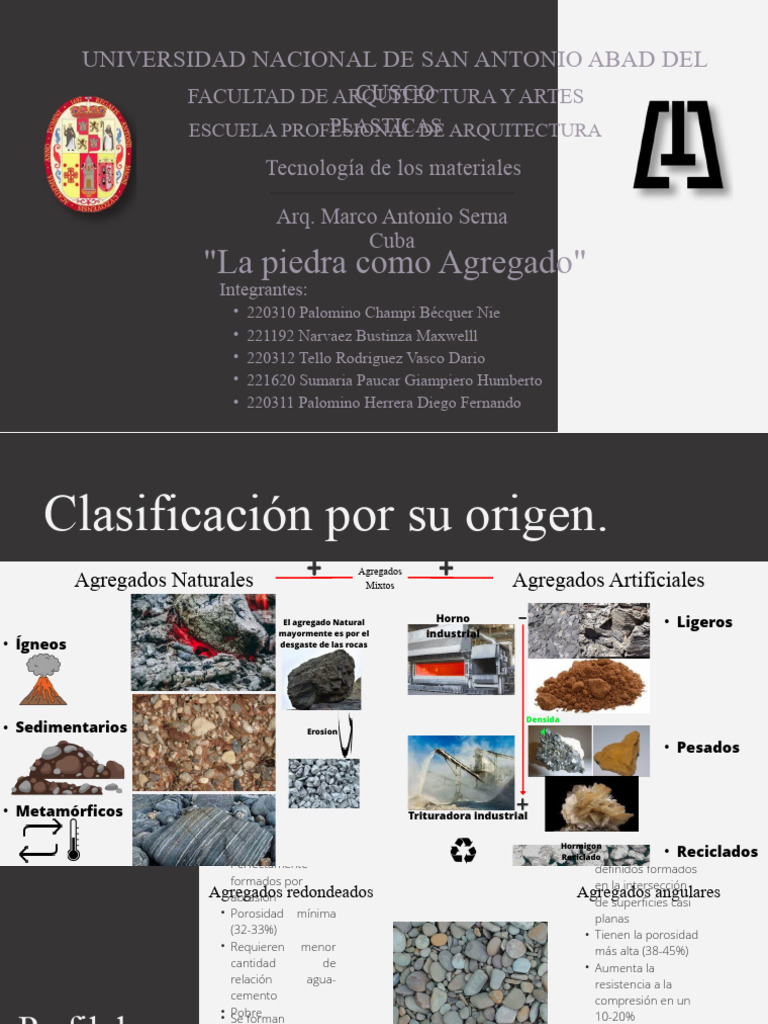 Agregados | PDF | Roca (geología) | Rocas