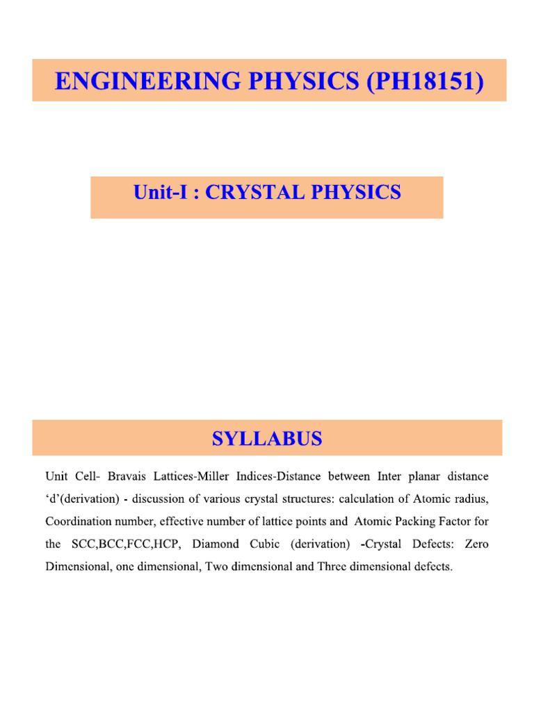 Crystal Phy | PDF