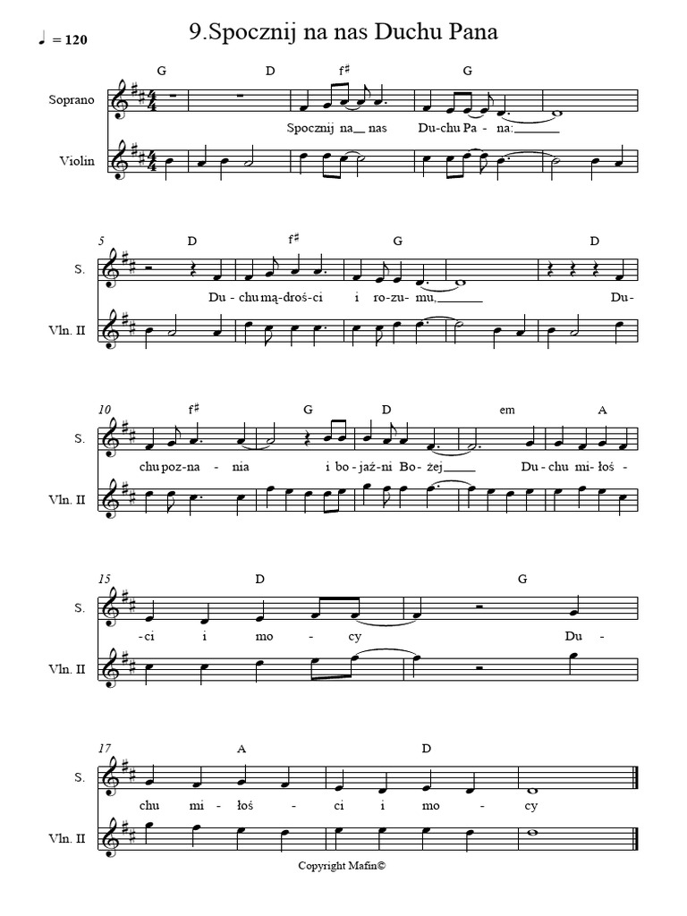 Spocznij Na Nas Duchu Pana | PDF