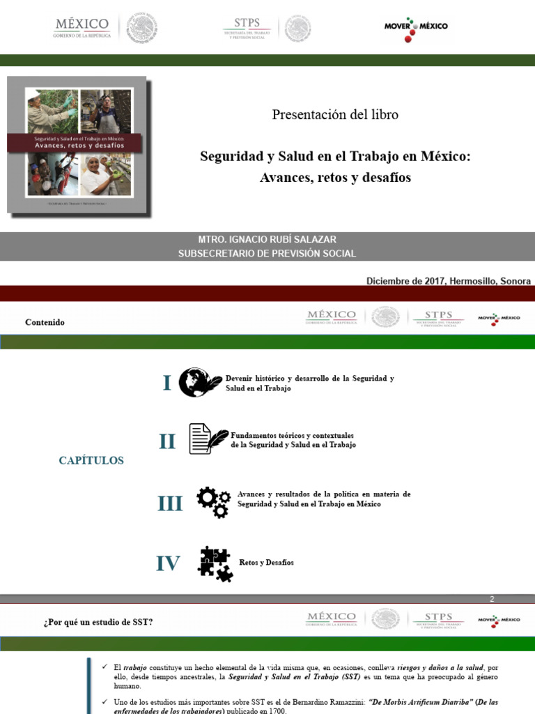 Presentación Libro SST - 23-11-17-OK | PDF | Seguridad y salud ocupacional | Higiene Ocupacional