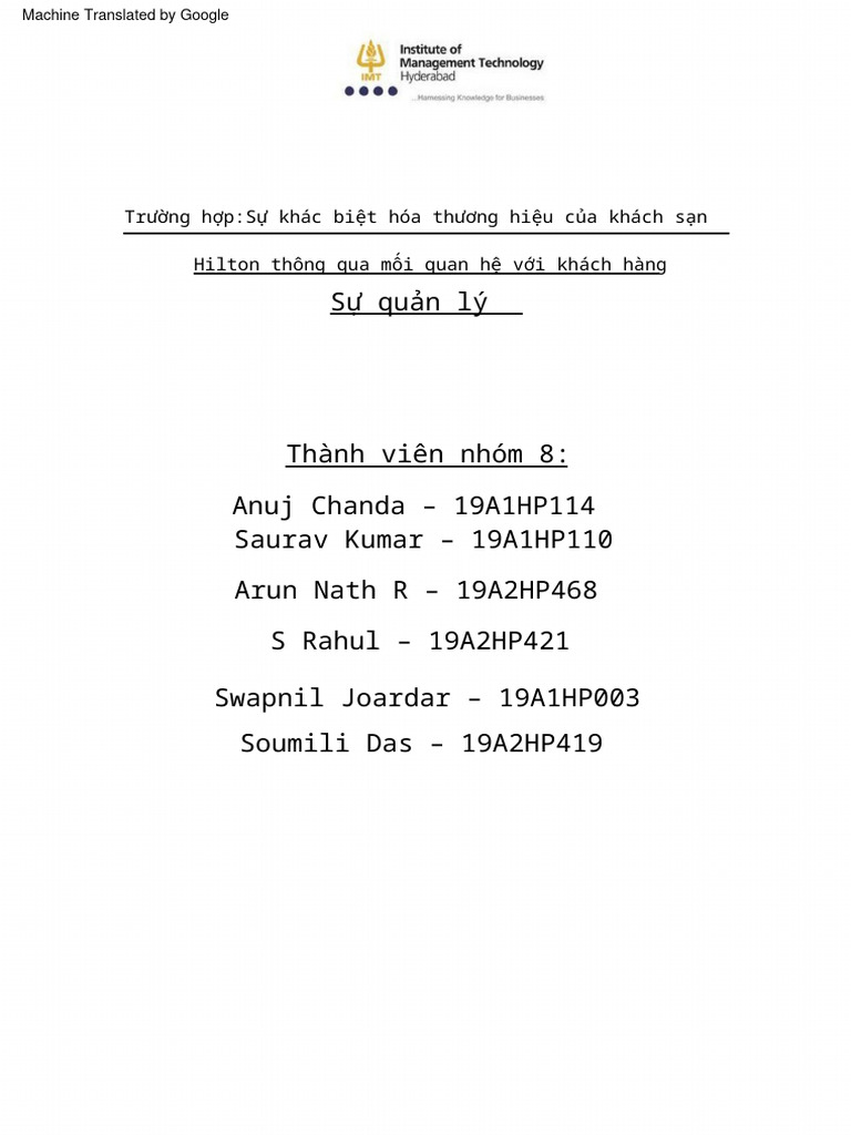 Hilton Hotels Case Studydocx Pdf